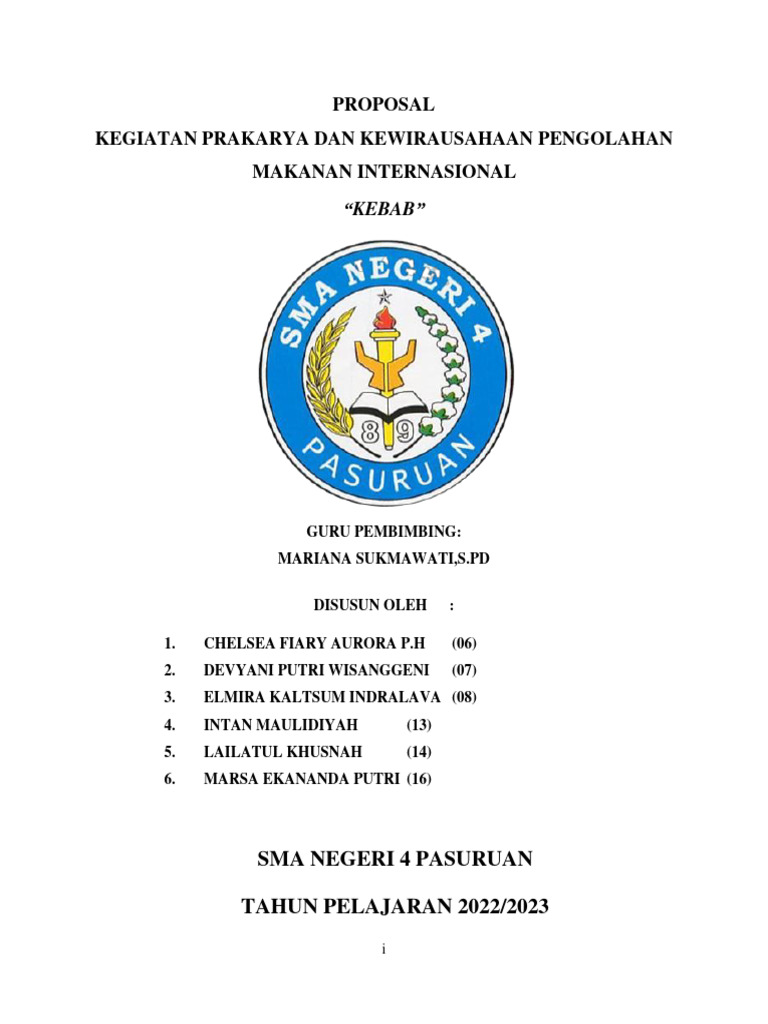 Proposal Kewirausahaan King Kebab | PDF