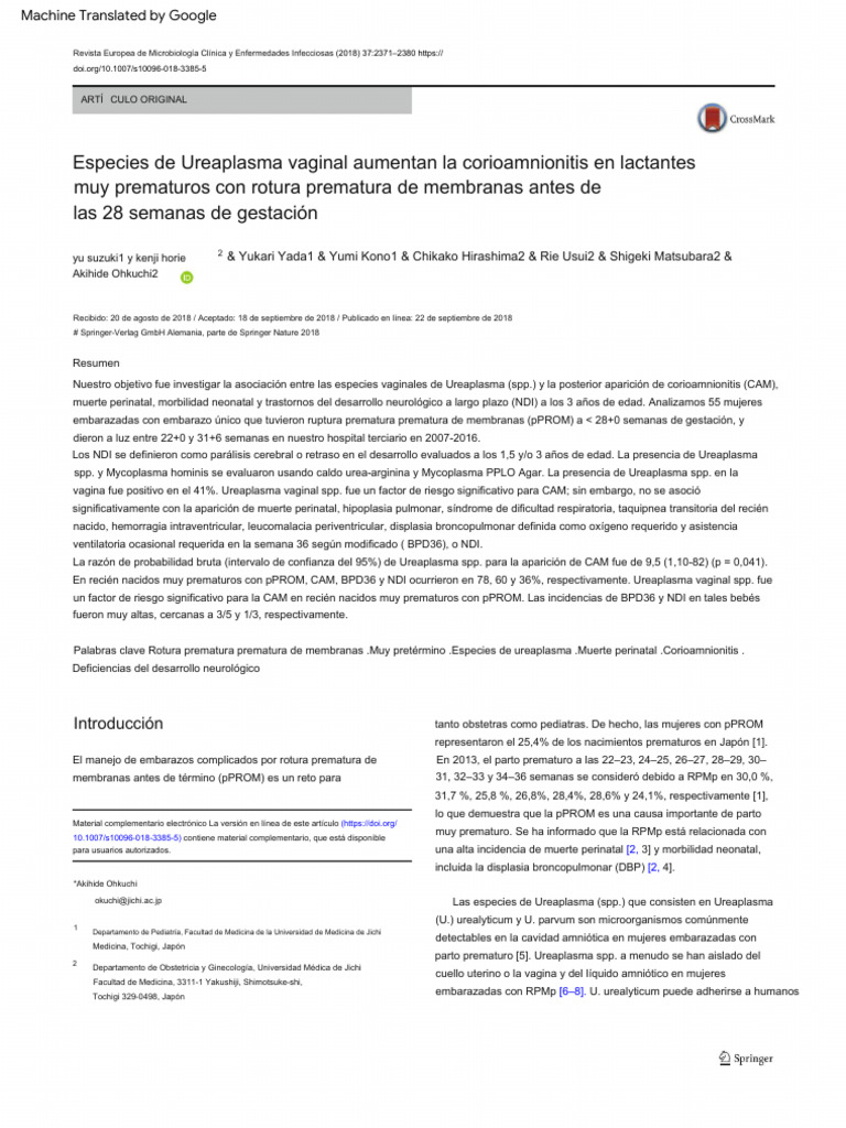 Infeccion Vaginal Por Ureaplasma Ingles | PDF | El embarazo | Parto ...