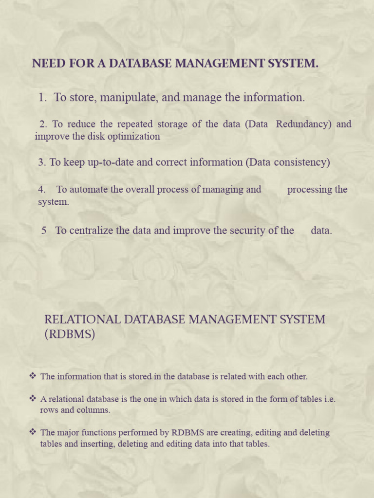 RDBMS - New1 | PDF | Relational Database | Sql
