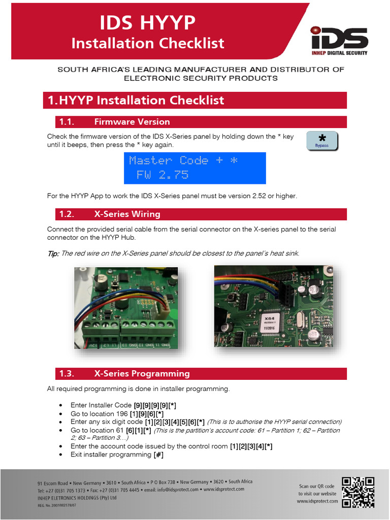 IDS HYYP Installation Checklist | PDF | Computer Network | Internet Protocols
