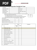 Hiab Crane Preuse Inspection Checklist | PDF