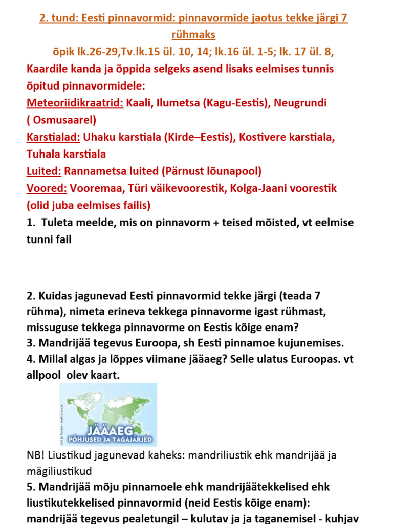 Eesti Pinnavormid | PDF