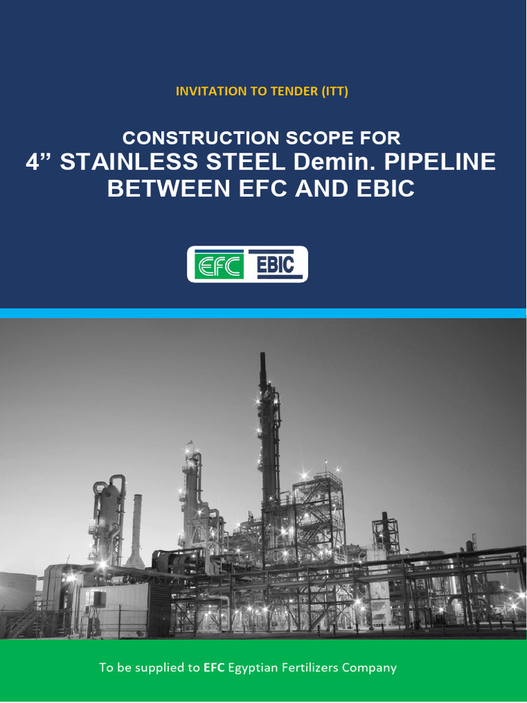 Demin Line Scope - ITT TENDER SCOPE OF WORK Rev 0.2 | PDF | Employment ...