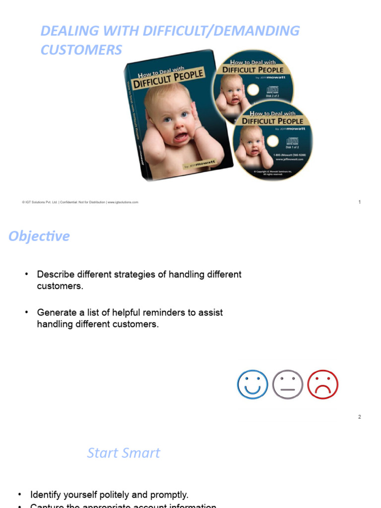 Strategies for Handling Difficult Customers | PDF | Human Communication ...