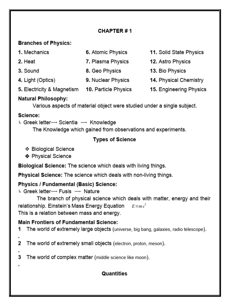 Physics 11 | PDF | Physics | Matter