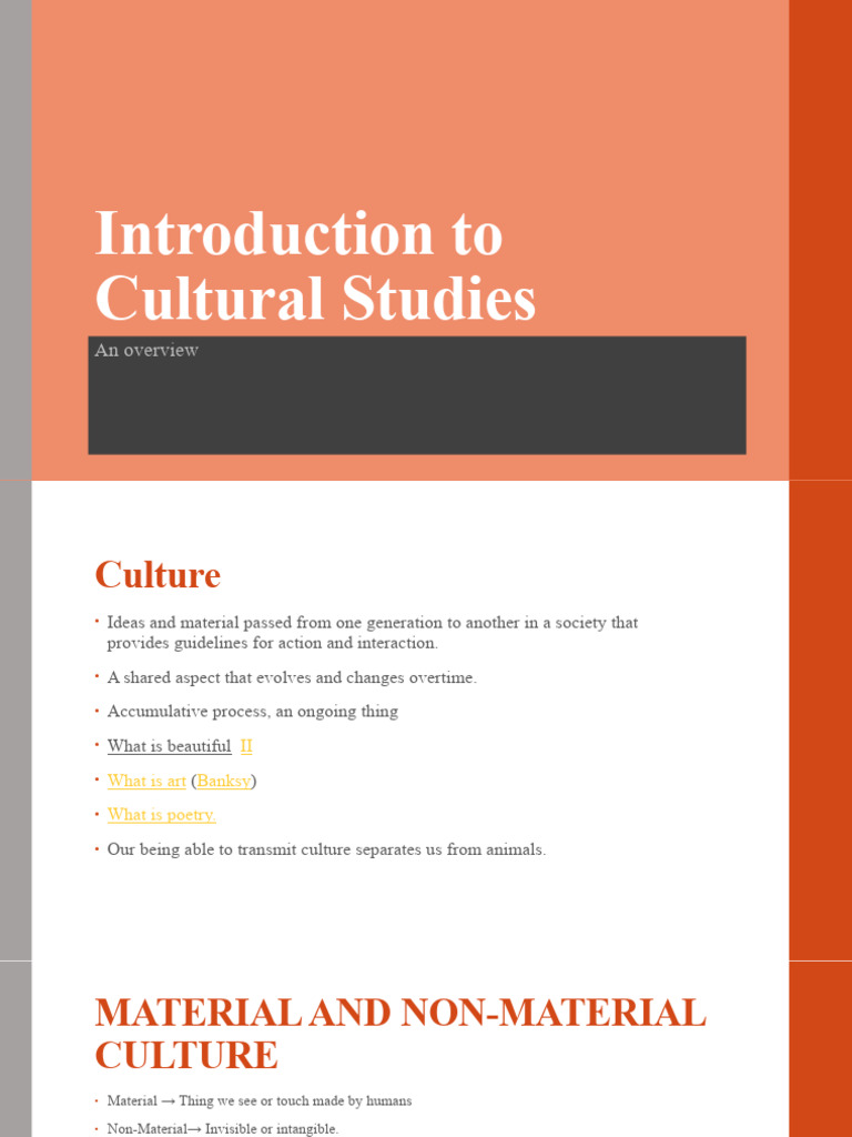 1.introduction To Cultural Studies | PDF | Cultural Studies ...