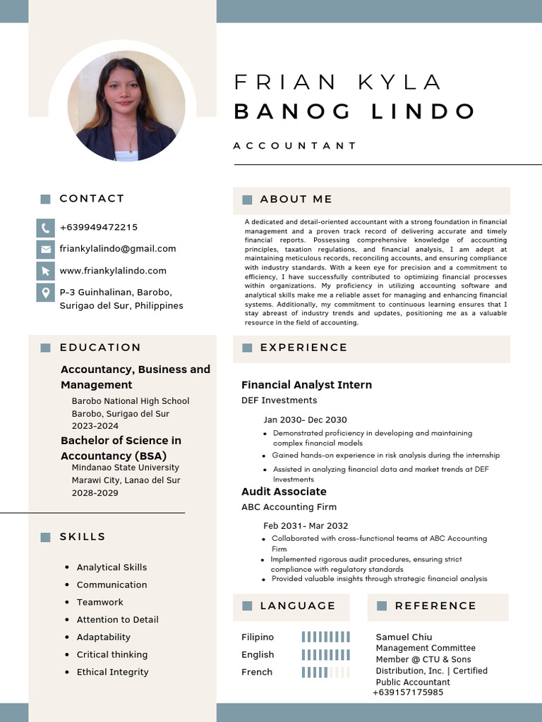 Lindo CV | PDF | Accounting | Audit