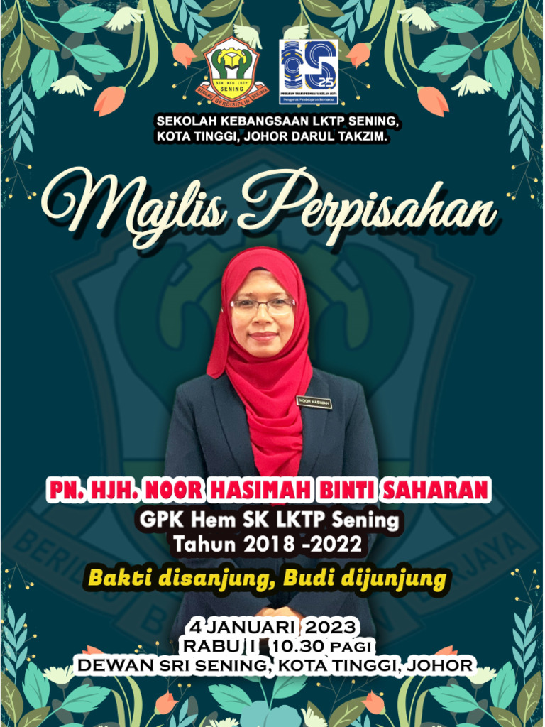 Buku Program Majlis Perpisahan C. Noor Hasimah | PDF