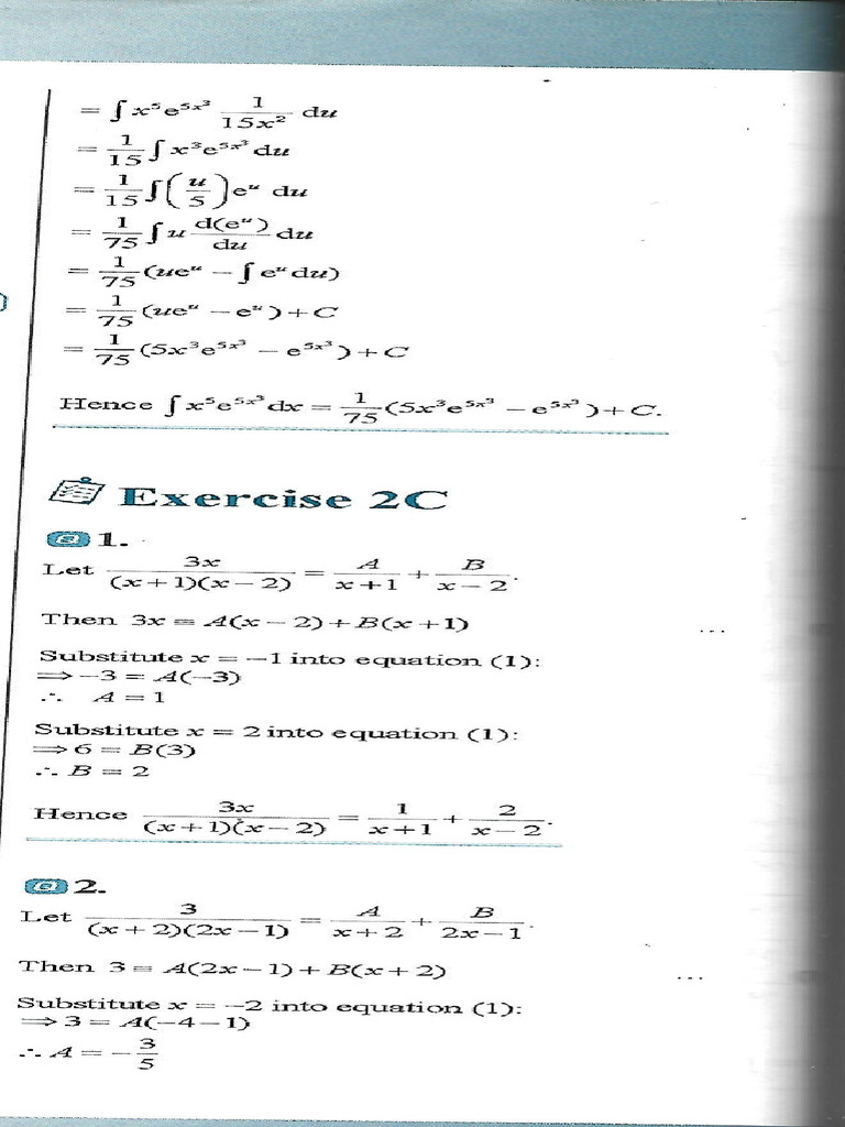 Partial Fractions Solutions | PDF