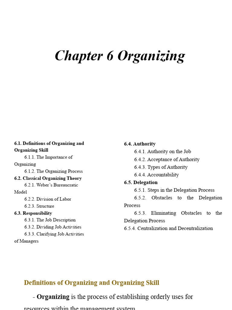 Principles of Management Chapter 06 | PDF | Bureaucracy | Business