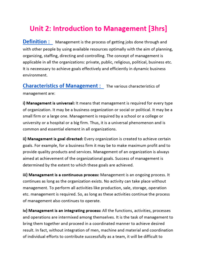 POM Unit-2 | PDF | Goal | Expert POM Unit-2 | PDF | Goal | Expert