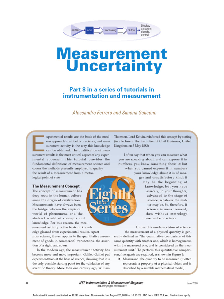 A Short Intro To Measurement Uncertainty | PDF | Measurement ...