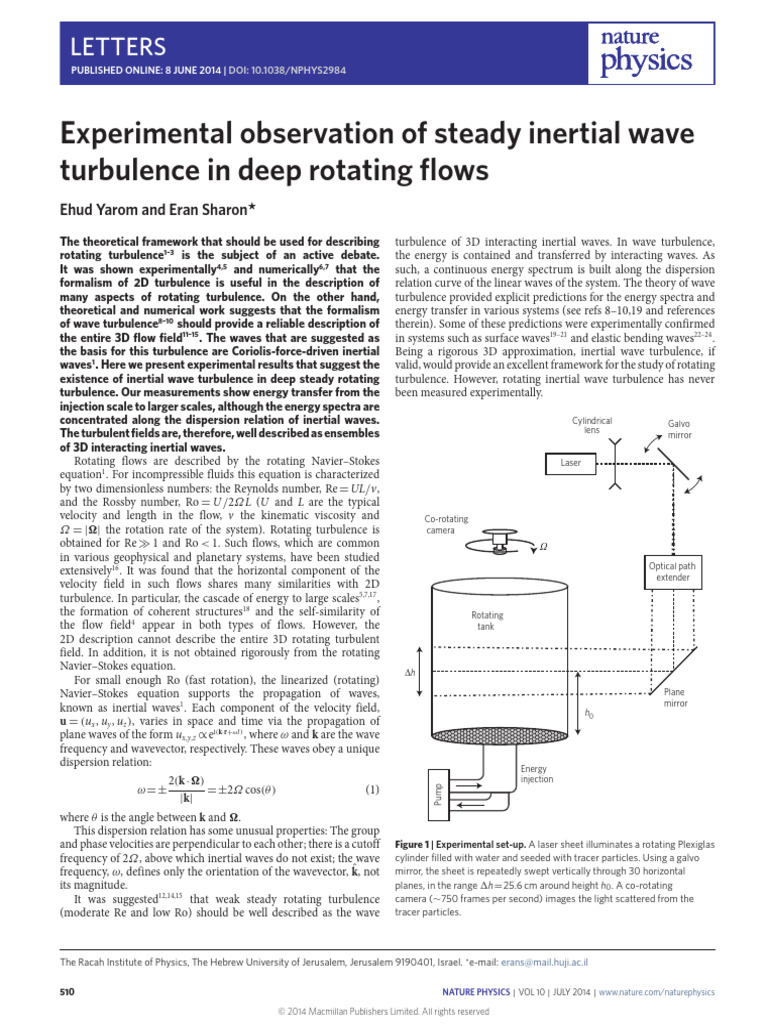 Nphys 2984 | PDF | Turbulence | Fluid Dynamics