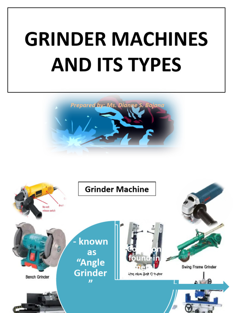 Types of Grinder Machines Explained | PDF | Welding | Construction