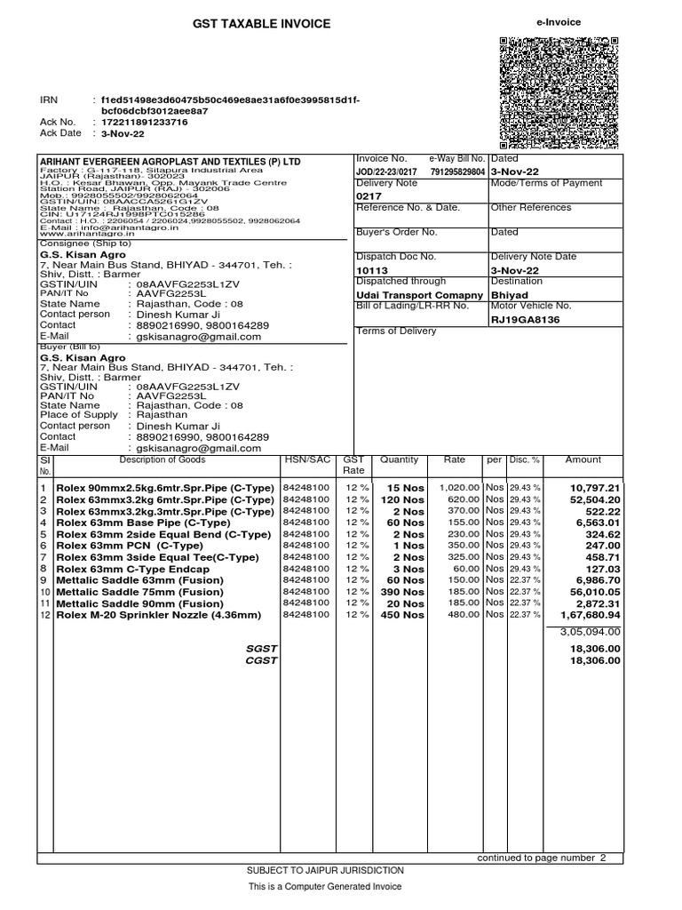 GST Taxable Invoice | PDF | Taxes | Invoice