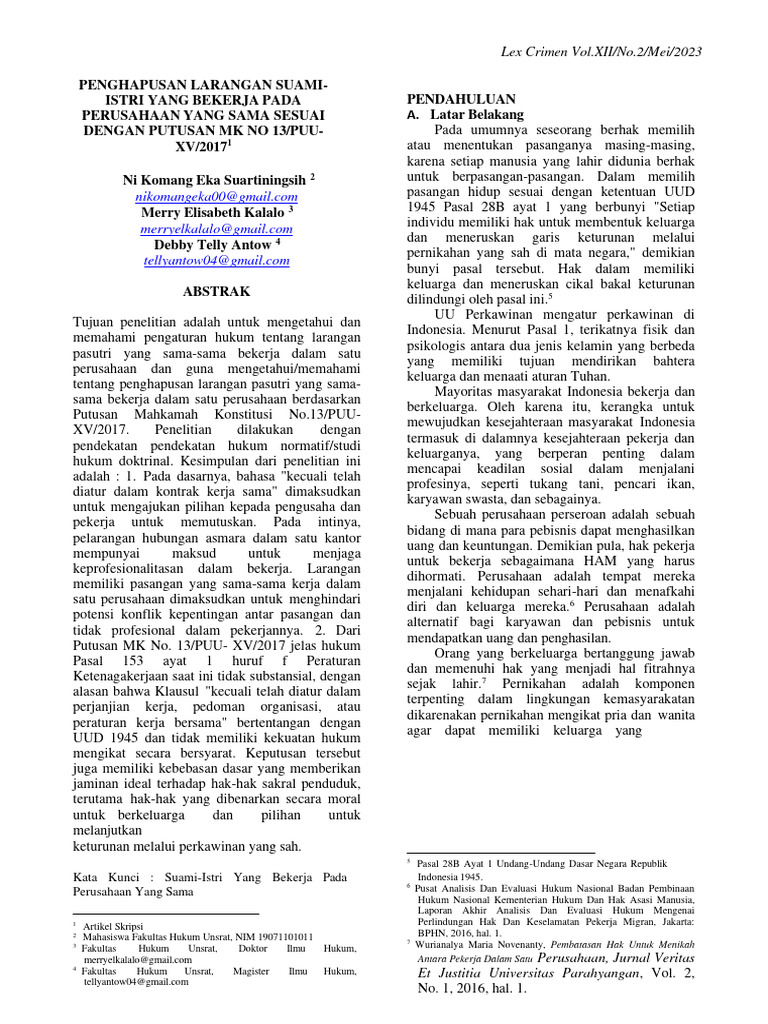 Jurnal Ni Komang Eka Fix | PDF | Hukum