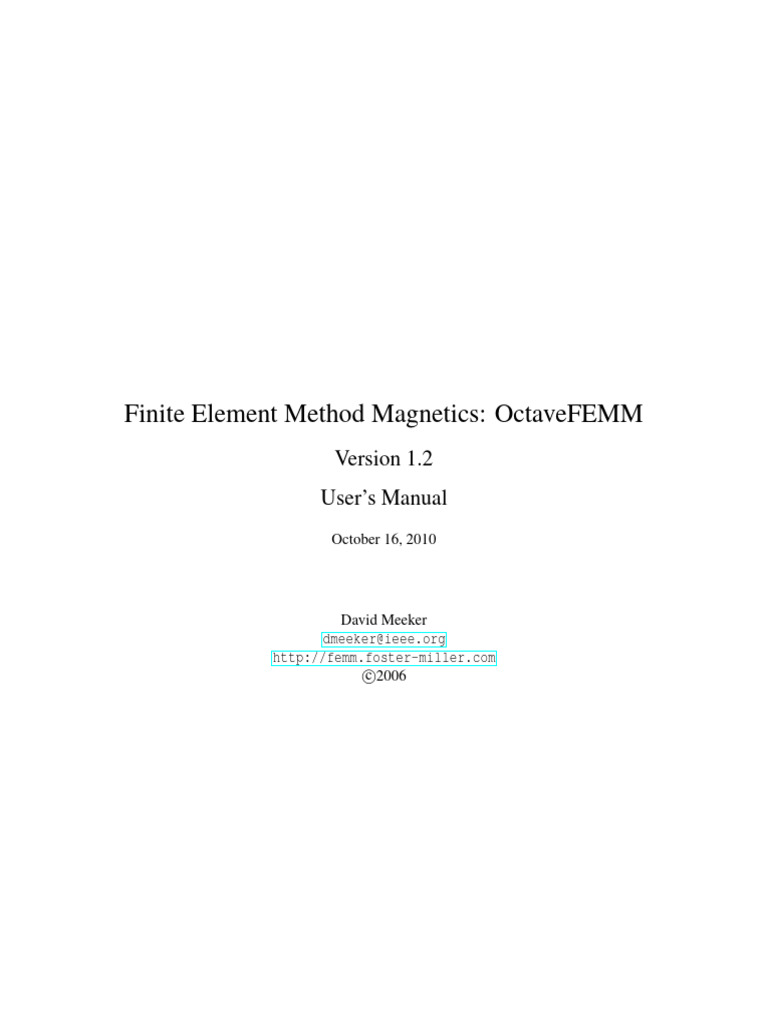 Manual Octavefemm | PDF | Matlab | Command Line Interface