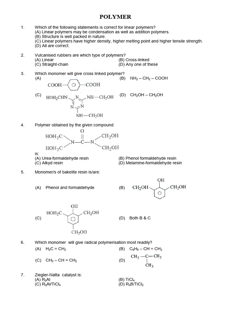 POLYMER | PDF | Polymers | Cross Link