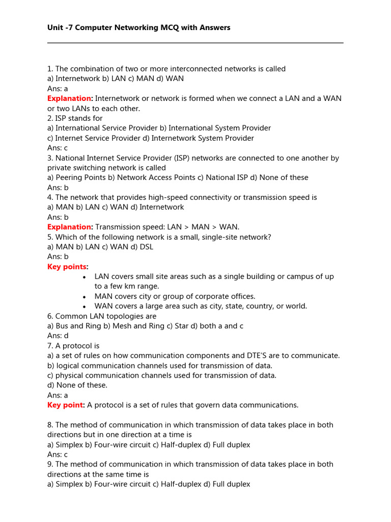 Computer Networking Pdf Network Topology Osi Model