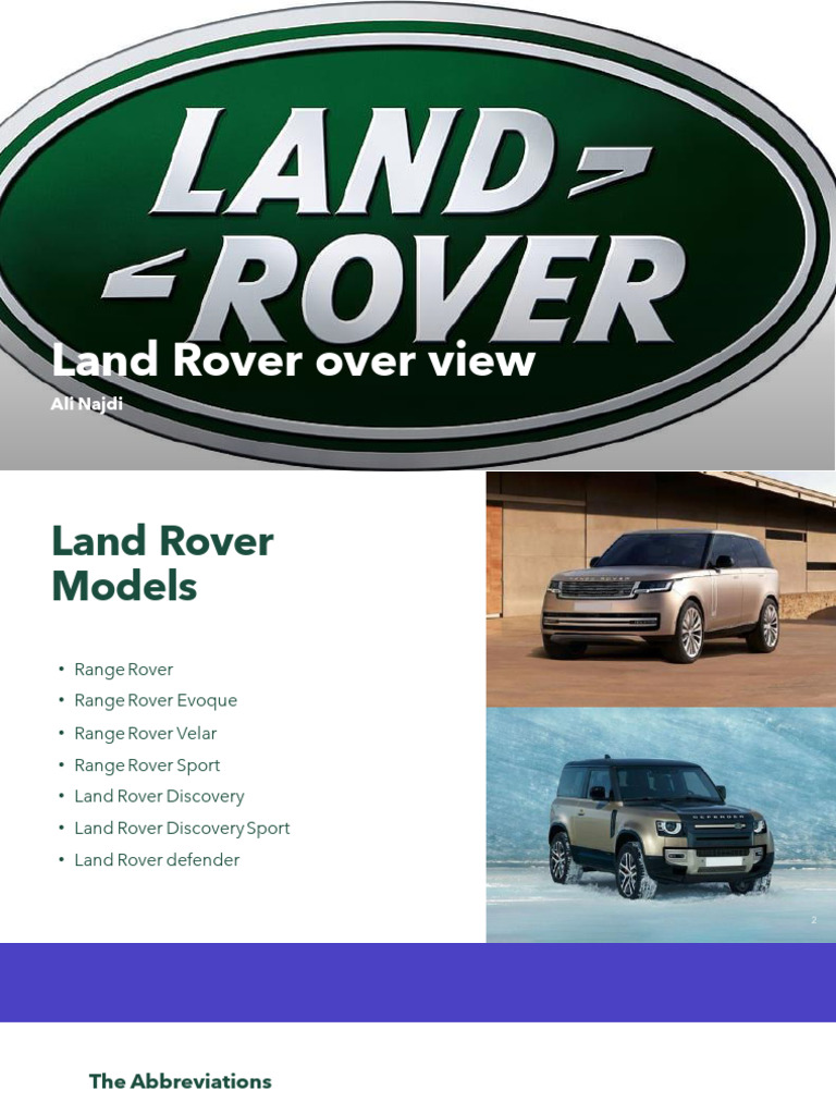 Land Rover by Ali | PDF | Car | Motor Vehicle Manufacturers