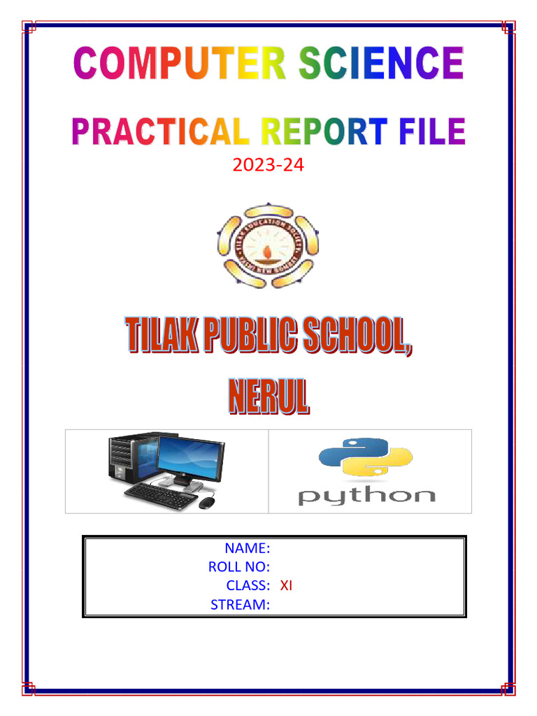 STD Xi Comp Sci Practical Report File 2023-24 | PDF | Fahrenheit | Computer Science