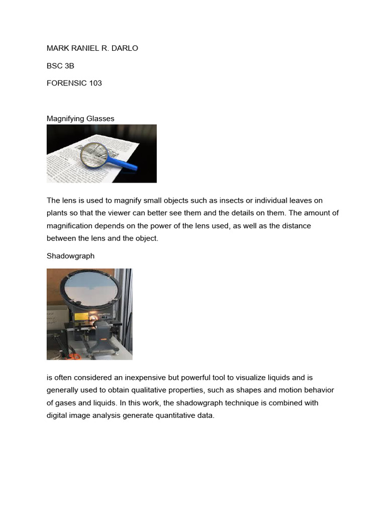 Magnifying Glass | PDF | Microscope | Light