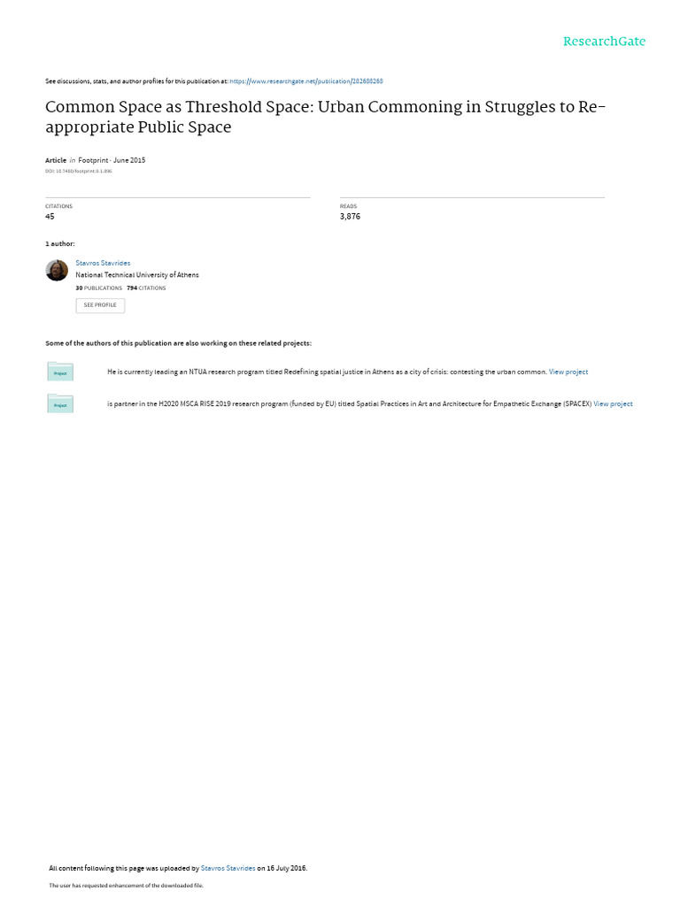Common Space and Urban Commoning | PDF | Egalitarianism | Democracy