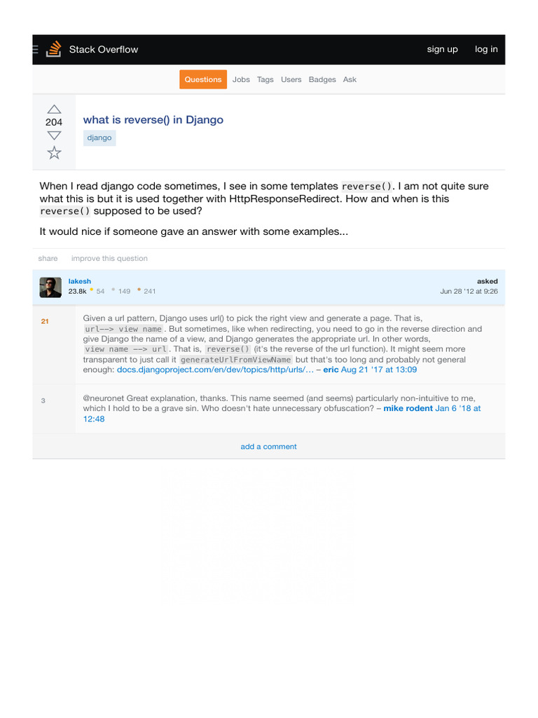 What Is Reverse in Django | PDF | Login | Http Cookie