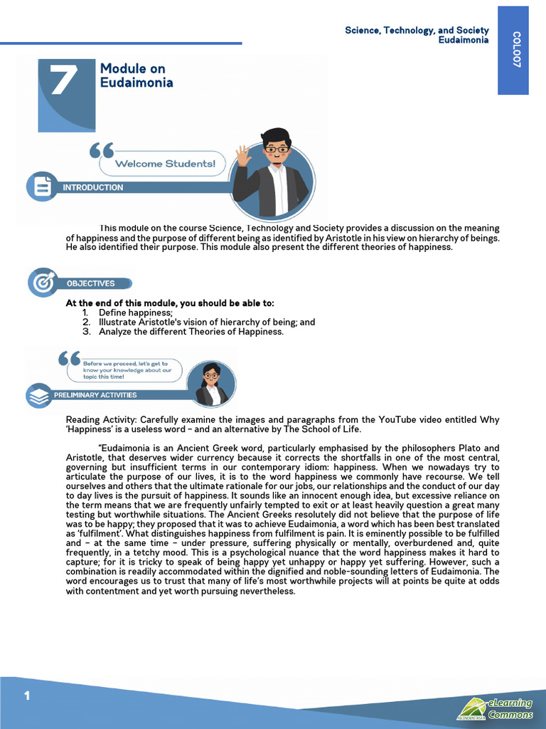 COL007 Module No. 7 - DAM - Old Version | Download Free PDF | Happiness | Hedonism