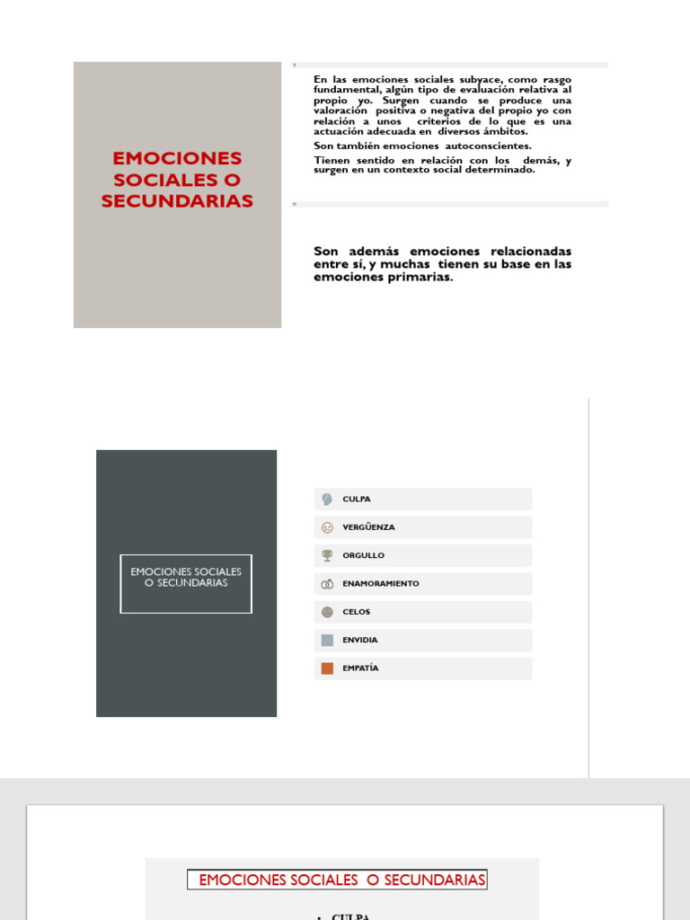 EMOCIONES SECUNDARIAS | PDF | Las emociones | Amor