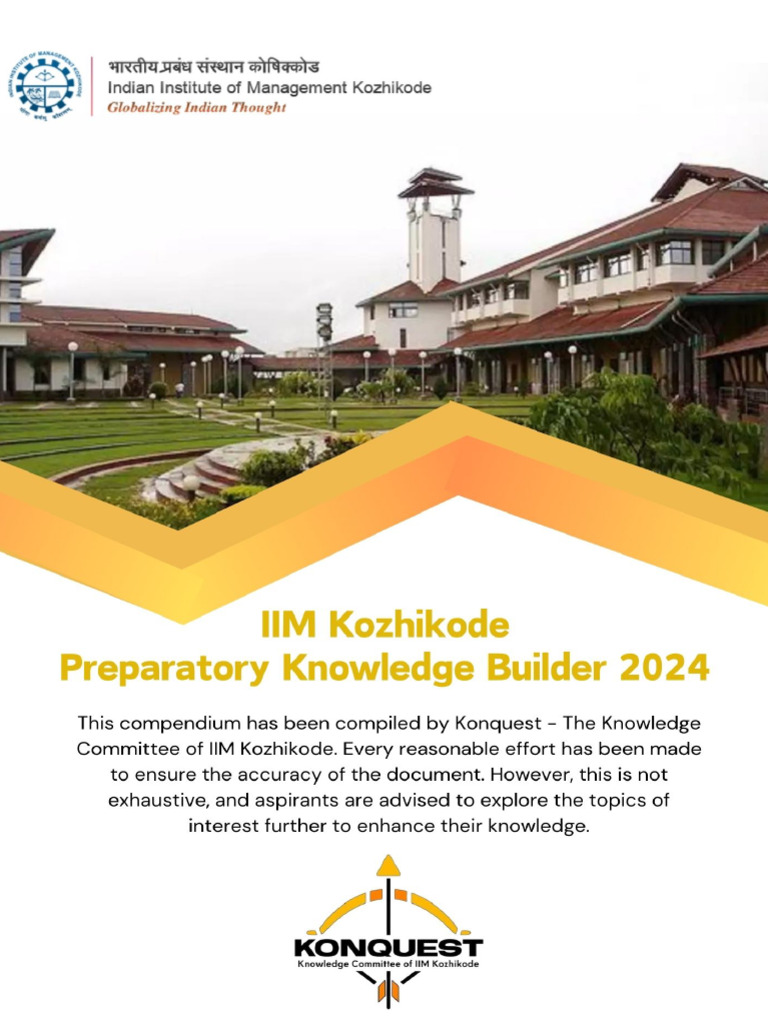 IIM Kozhikode - Preparatory Knowledge Builder 2024 | PDF | Gasification | Coal