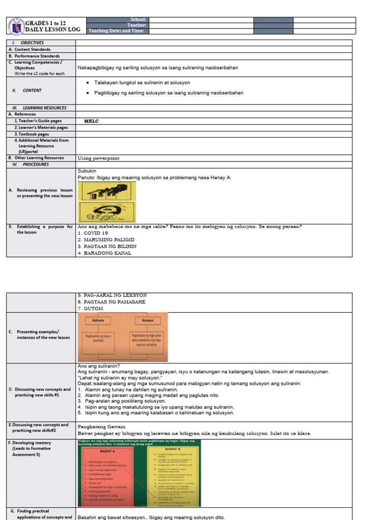 FILIPINO - Q1-W7 Day1 | PDF