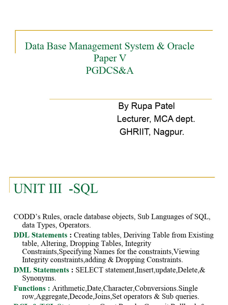 Operators 1 | PDF | Databases | Information Technology Management
