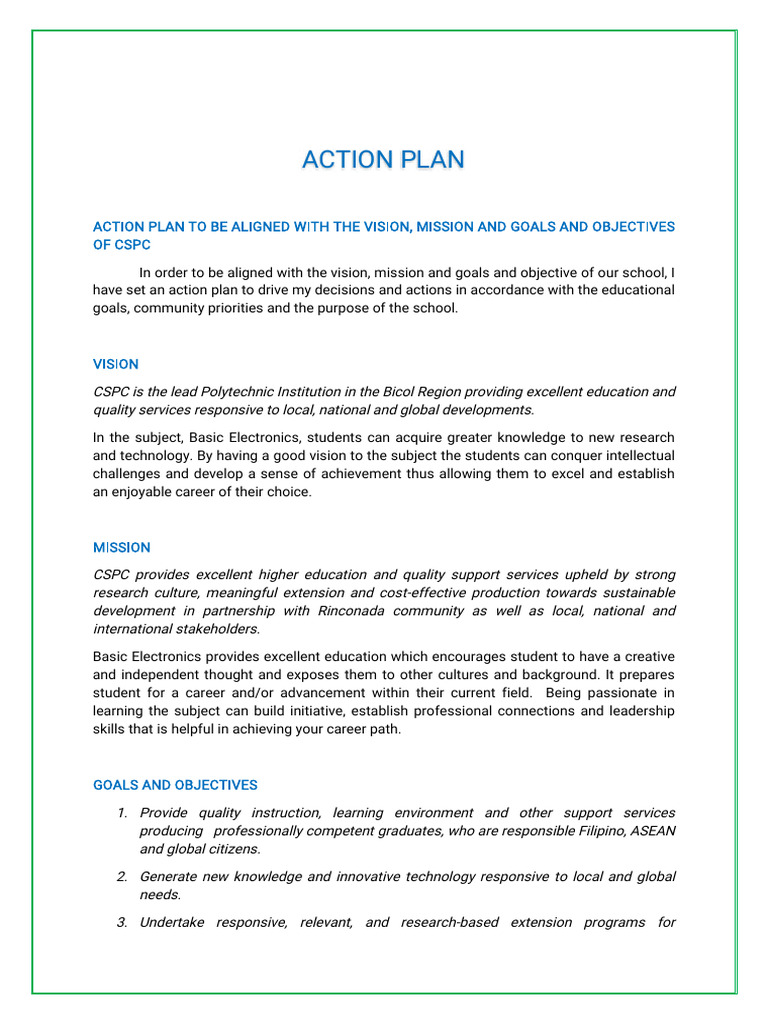 CSPC Student Success Blueprint | PDF | Goal | Sustainability