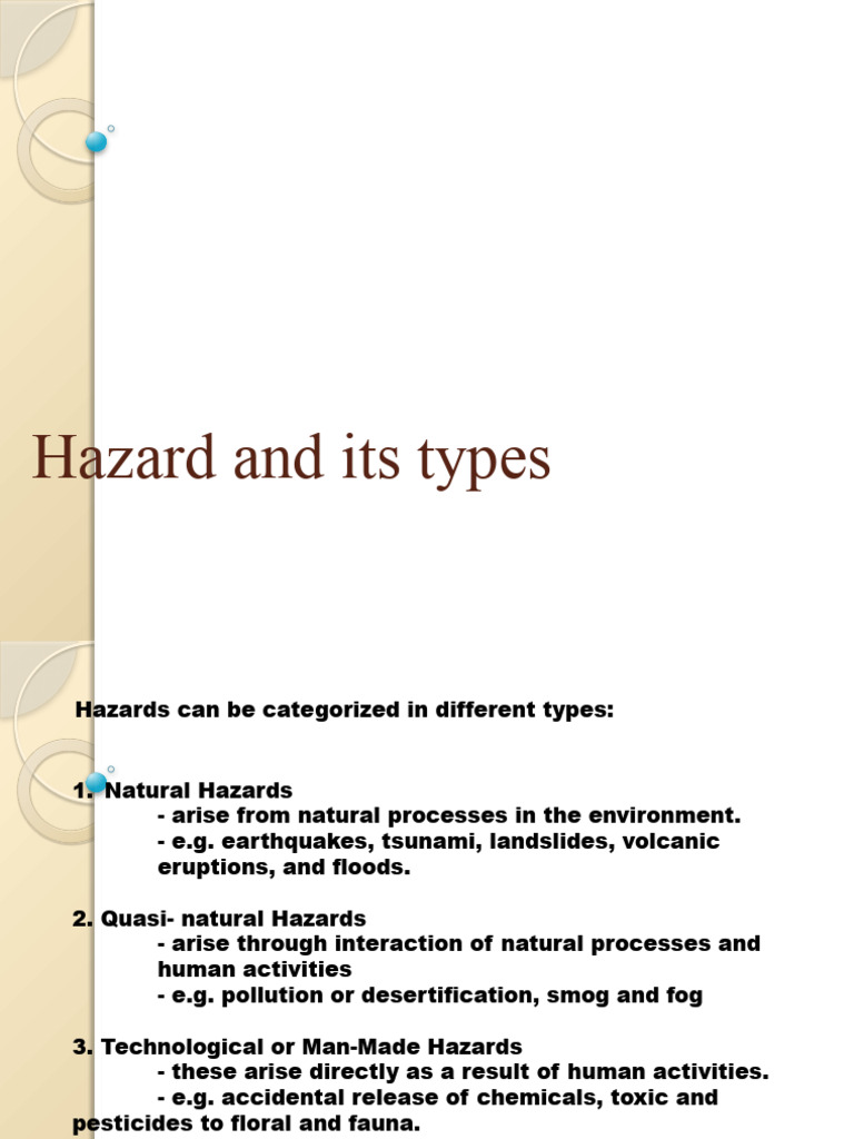 Types of Hazards Explained | PDF