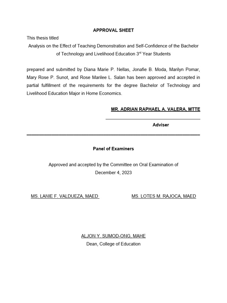 APPROVAL-SHEET | PDF