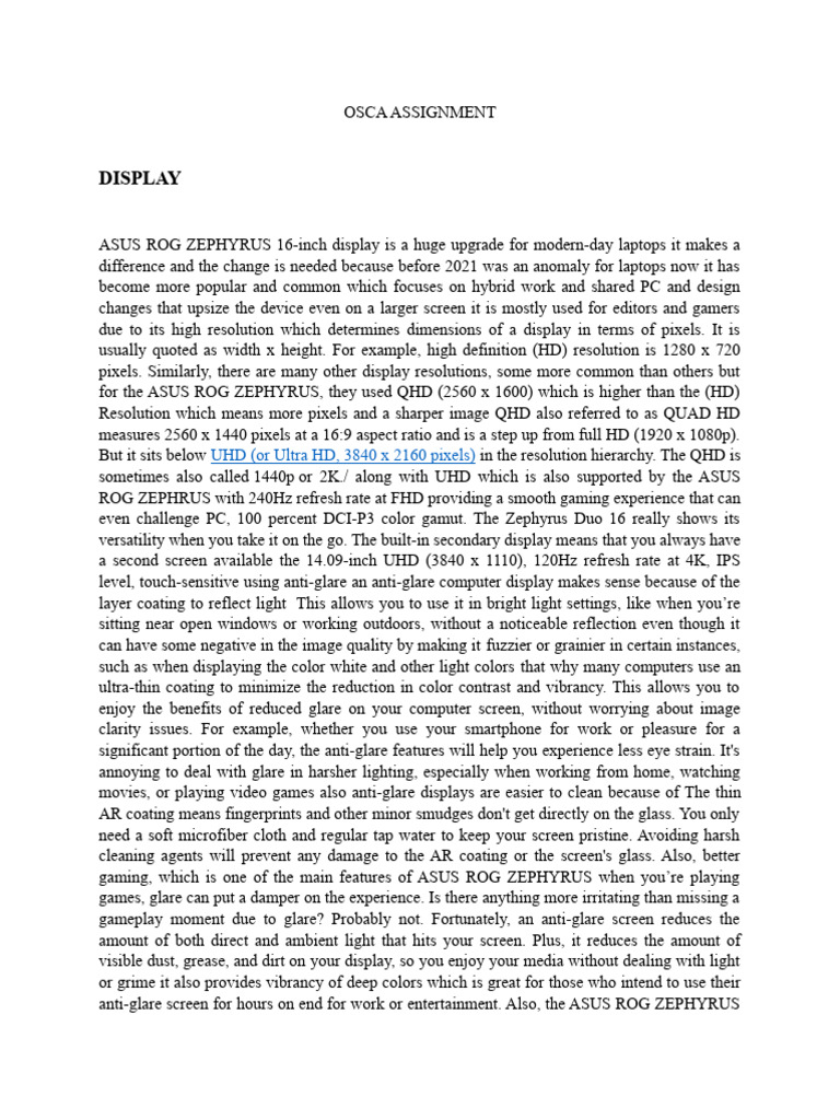 Osca Assignment | PDF | Information And Communications Technology | Computer Hardware