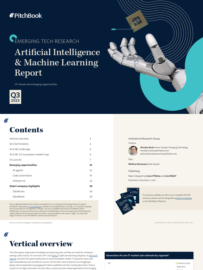 Q3 2023 Artificial Intelligence Machine Learning Report 15097 | PDF | Artificial Intelligence ...