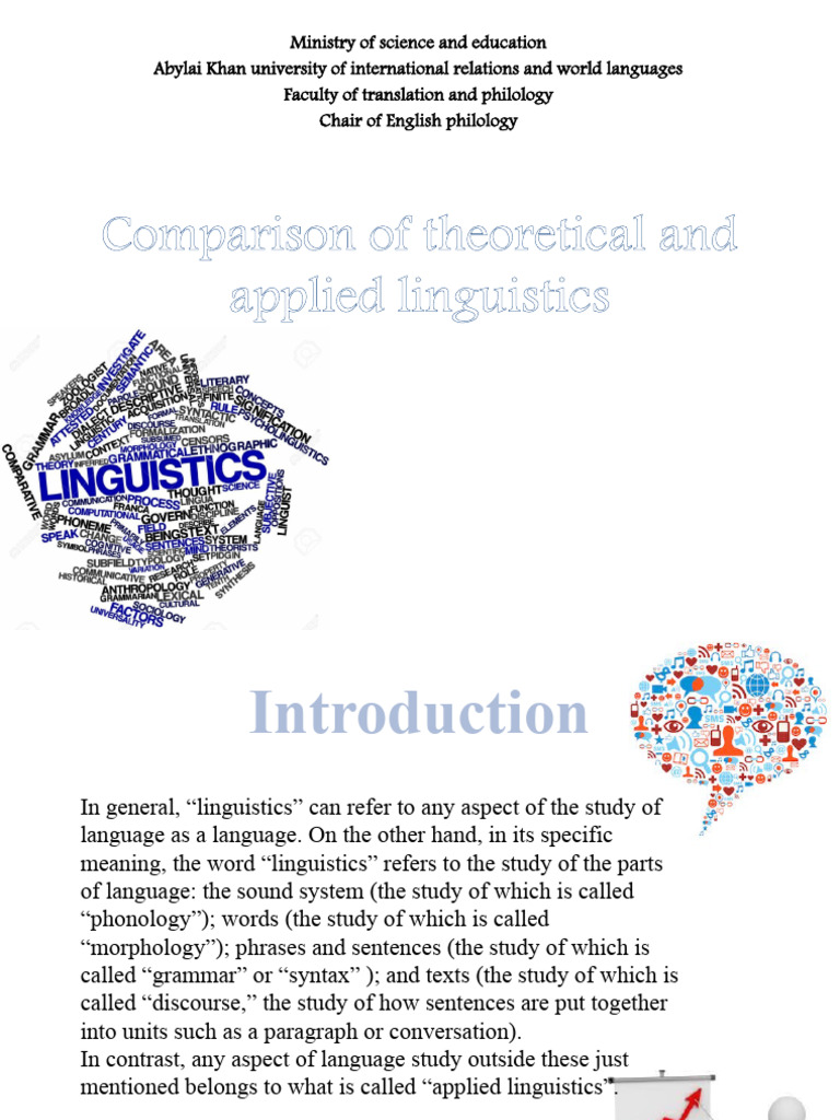 Comparison of Theoretical and Applied Linguistics | PDF | Linguistics ...