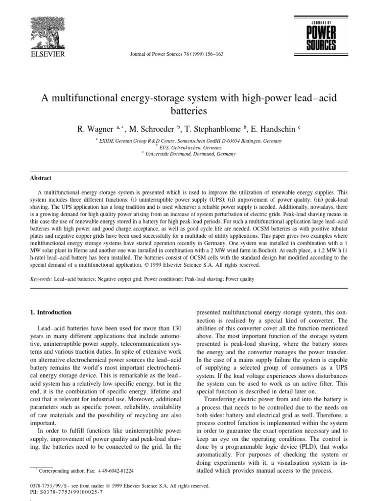 JPS78-156 - A Multifunctional Energy Storage System | PDF | Power Inverter | Rectifier