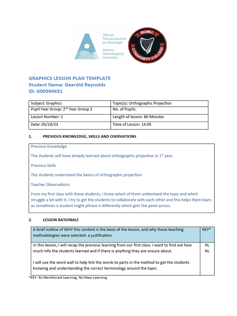 Lesson Plan 2-Graphics | PDF | Learning | Lesson Plan