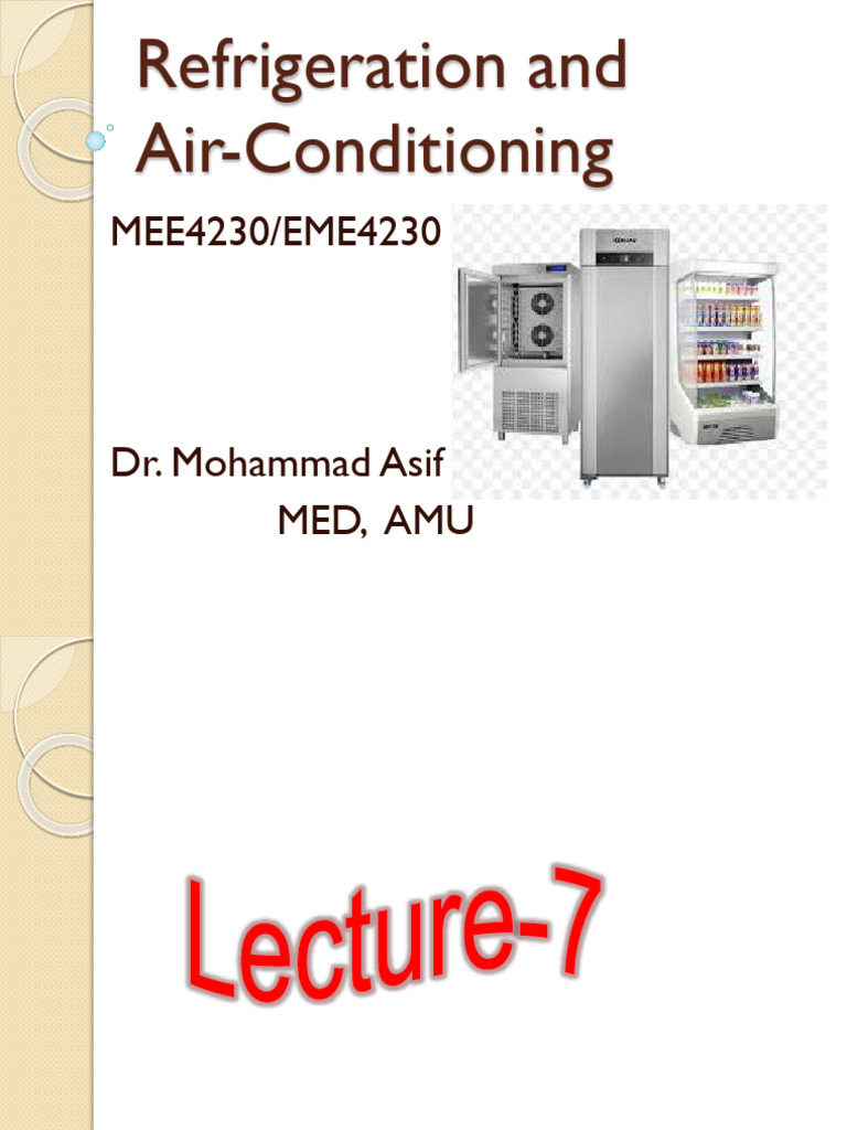 LEC07 | PDF | Refrigeration | Engineering Thermodynamics