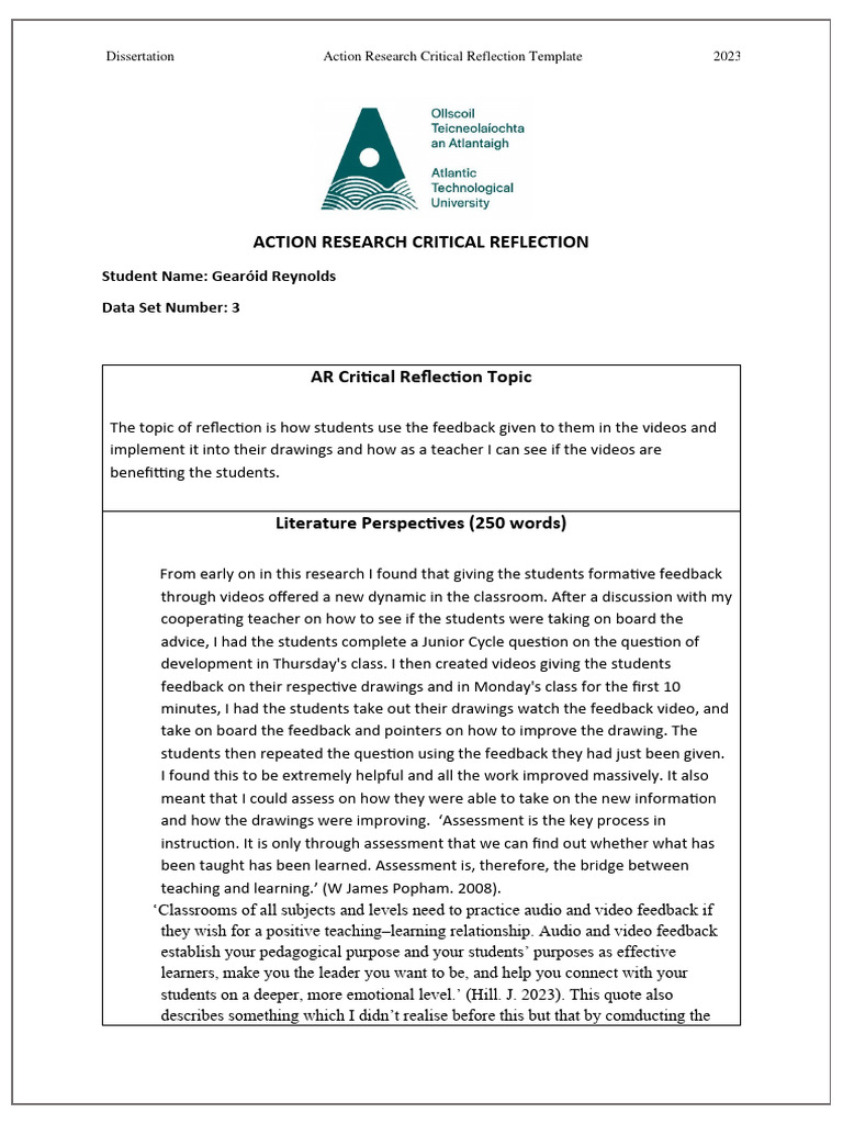 Critical Reflection-Week 10 | PDF