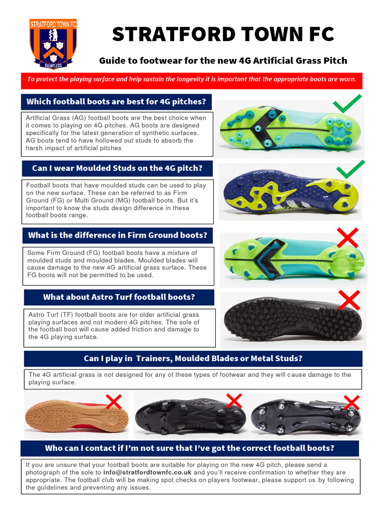 4G Pitch Footwear Guidelines | PDF | Sports & Recreation | Games ...