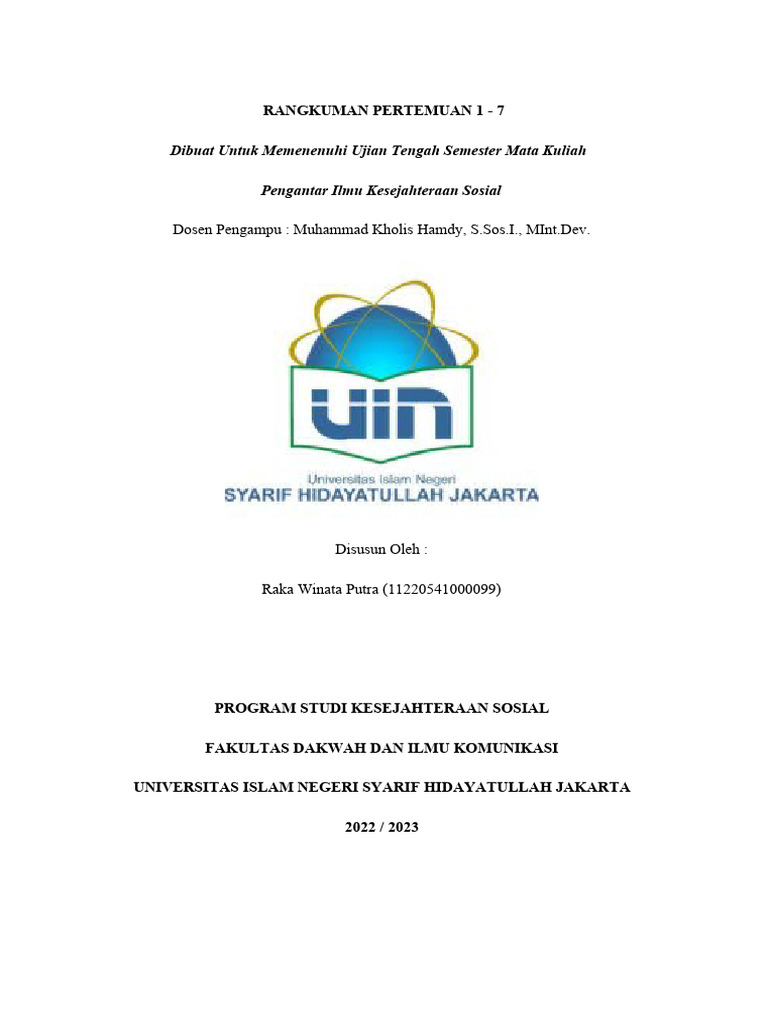 Rangkuman 7 Pertemuan | PDF | Pengembangan Diri | Sains & Matematika