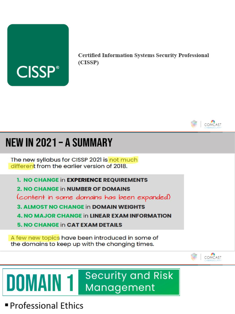 CISSP - Domain 1 Part 1 | Download Free PDF | Transport Layer Security | Encryption