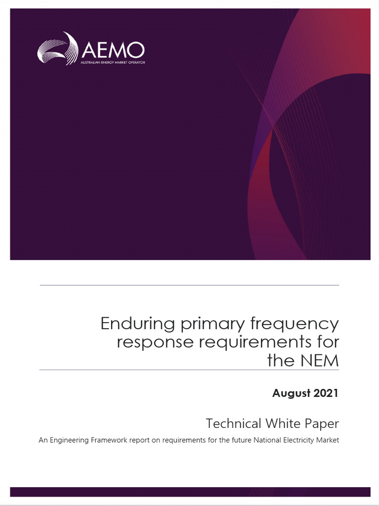 Enduring PFR Requirements For The NEM Technical White Paper | PDF ...