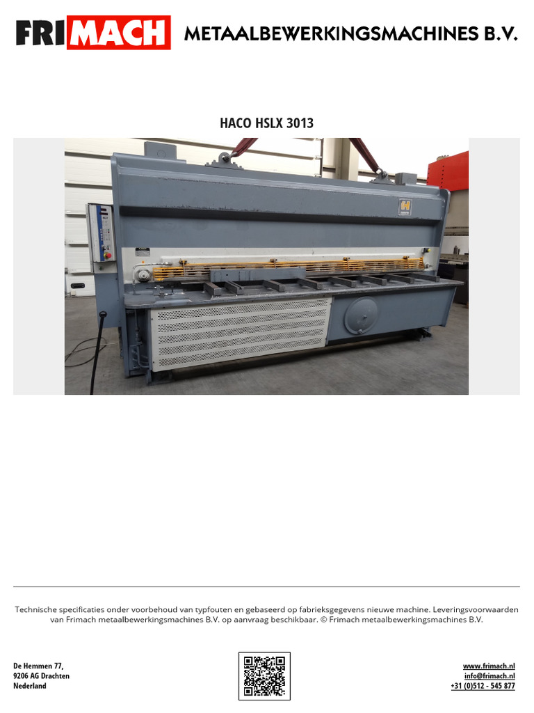 Haco HSLX 3013 | PDF