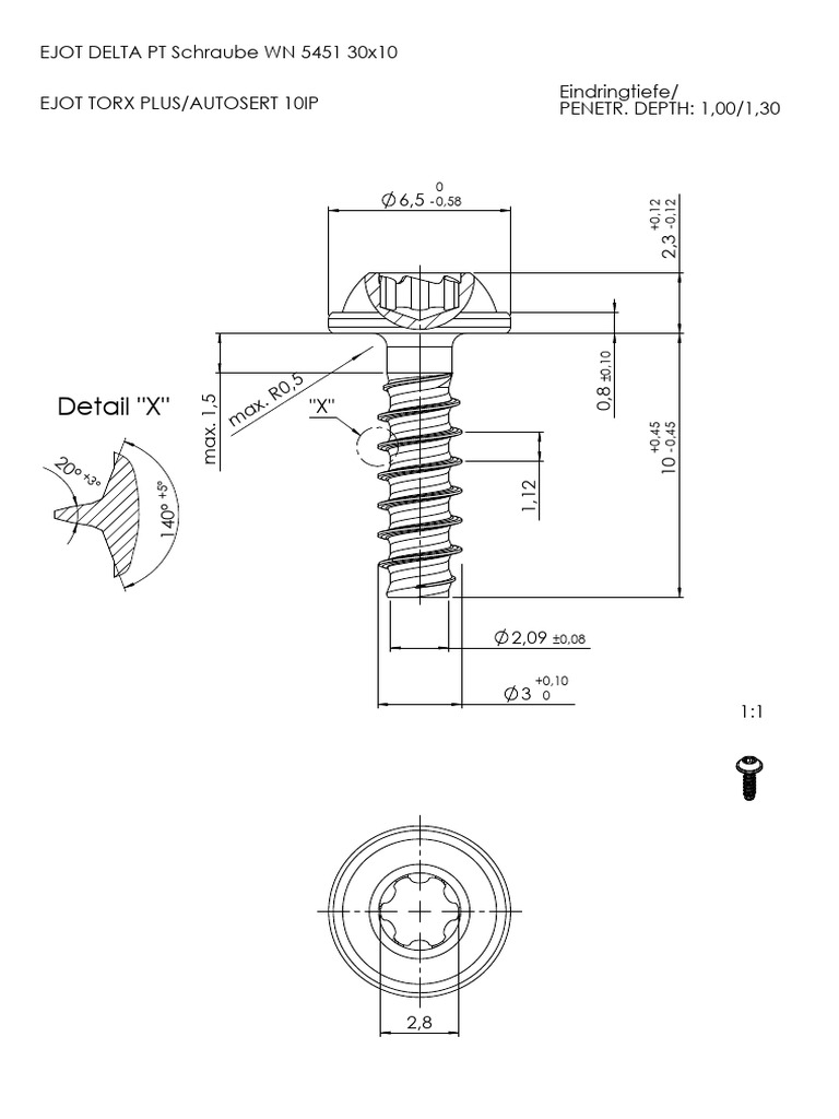 Ejot Delta PT WN 5451 30x10 PDF | PDF