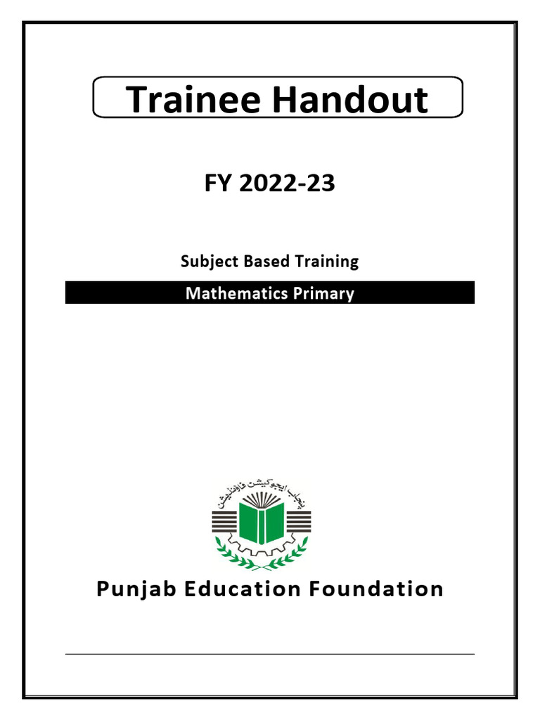 Mathematics - Handout (Online) | PDF | Length | Arithmetic